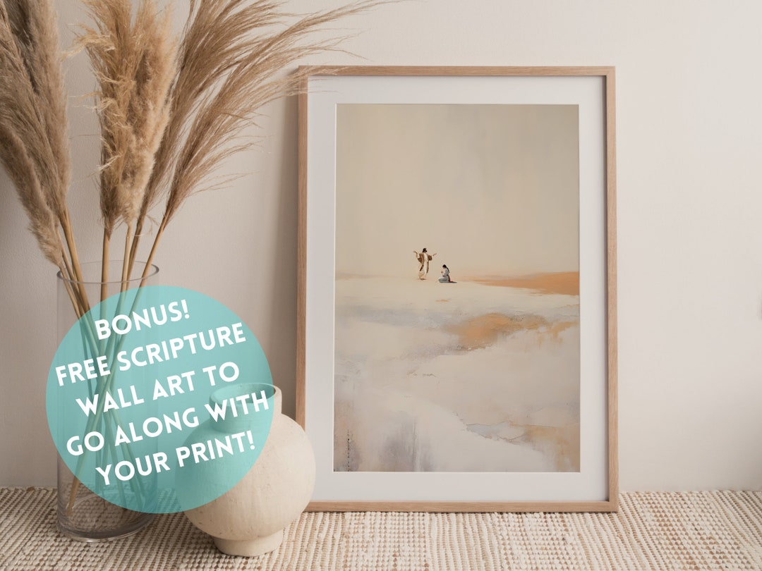 Jesus Heals the Bleeding Woman, Digital Print, Woman With Issue of ...