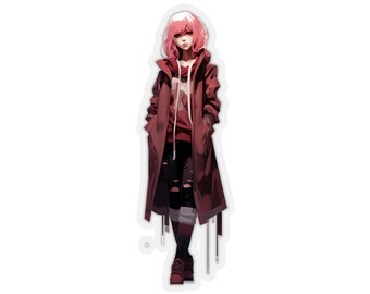 Cute Anime Vampire Girl Sticker for Laptops, Journals, Tabletop Gaming ...