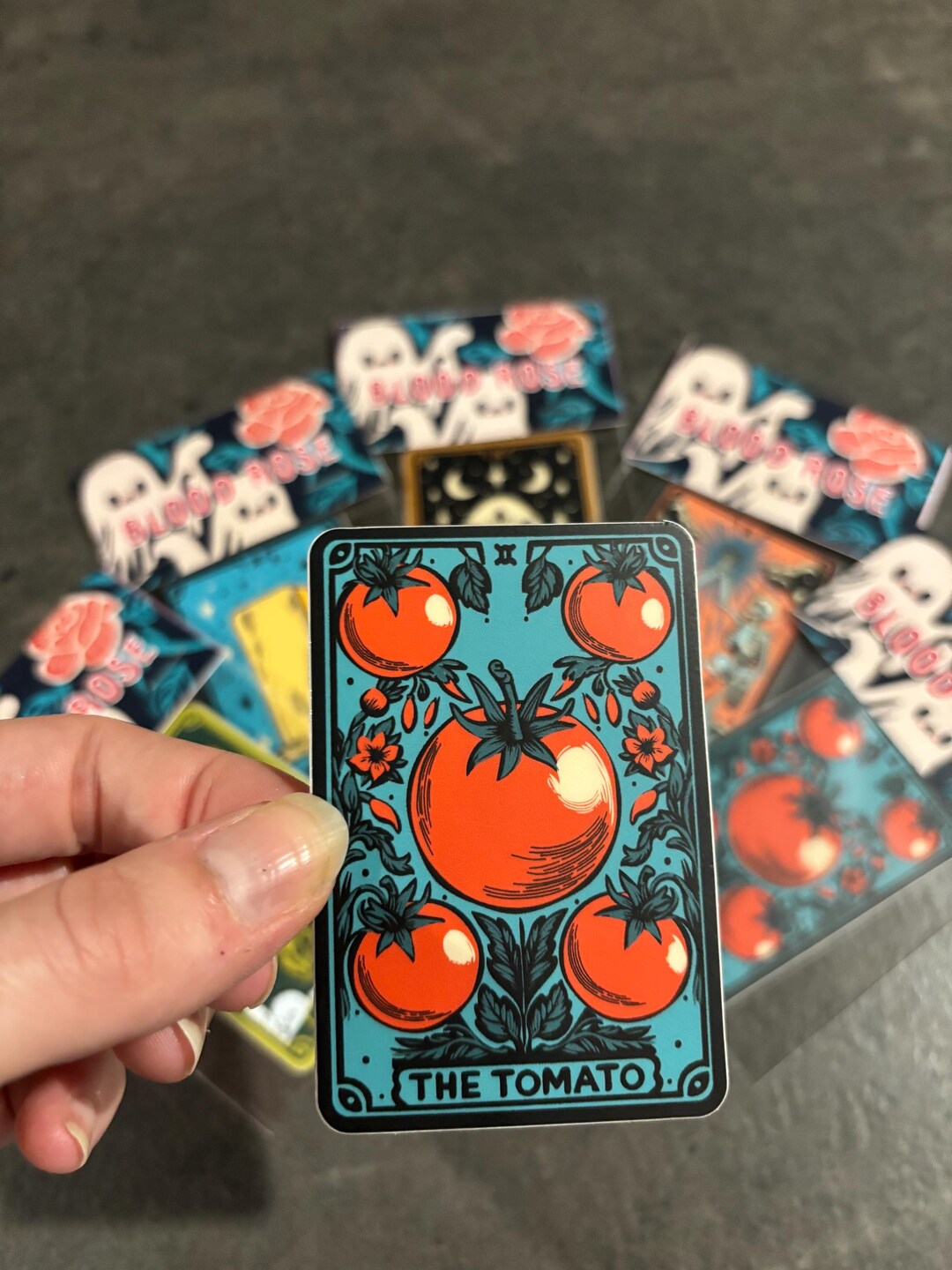 Tarot Card THE TOMATO Vinyl Sticker Mystical, Seer, Witchy, Fortune ...