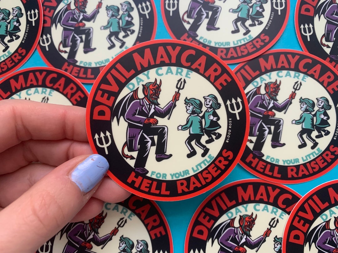 Devil May Care Daycare Vinyl Sticker- Imps, Lucifer Love, Satanic Panic ...