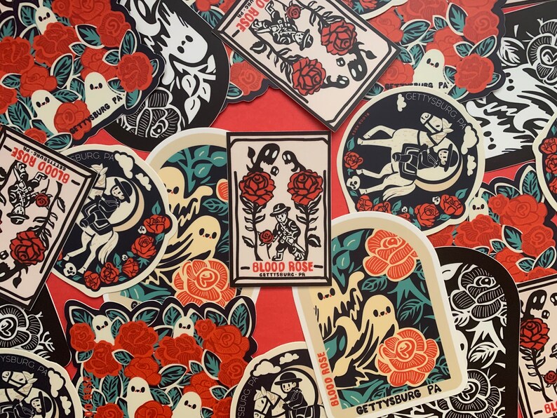 GETTYSBURG wandering Rose Soldier Vinyl Sticker Gettysburg, Paalso as a ...