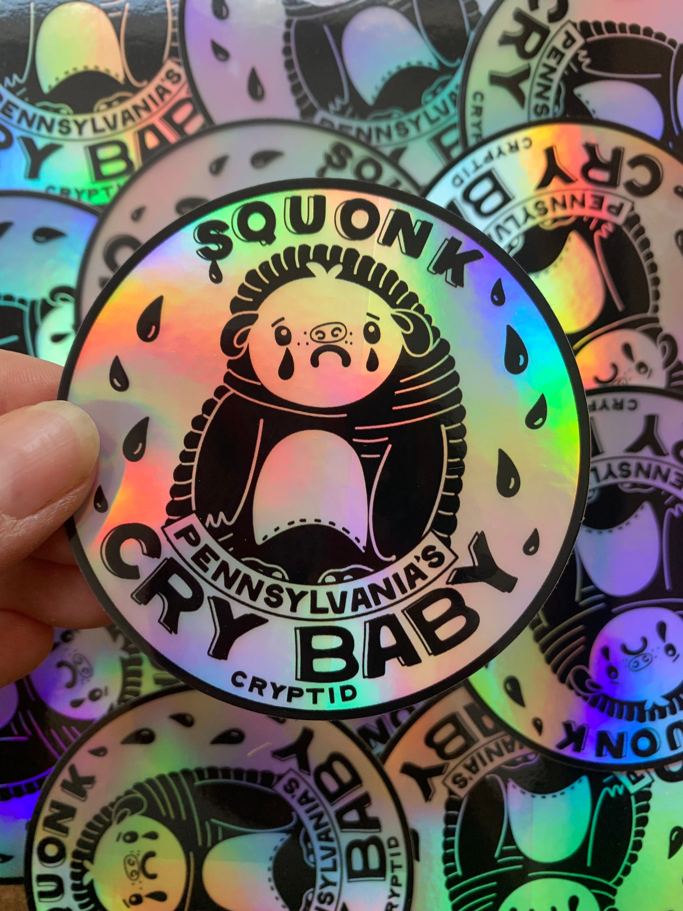 Holographic Squonk Vinyl Sticker Pennsylvanias Crybaby leave Me Alone ...