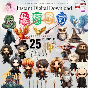 Harry potter clipart - Etsy