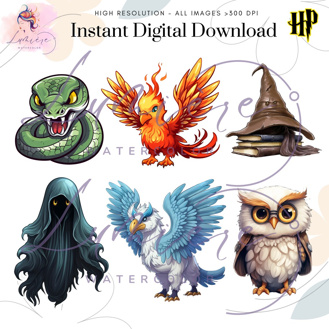 Magic Wizardry Characters Clipart Bundle Set of 25 High - Etsy UK