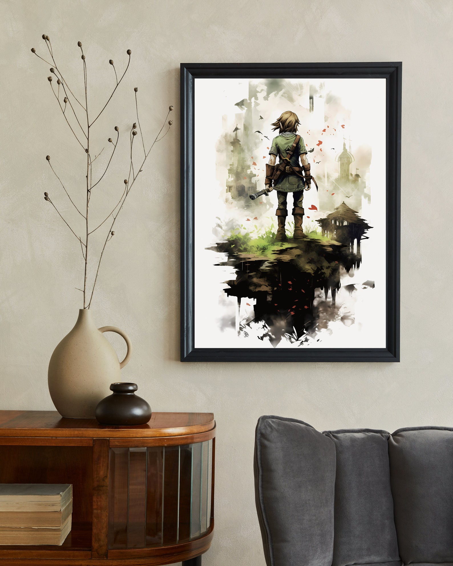 Link Print ~zelda Wall Art~ Breath of the Wild~ Watercolors Print~wall ...