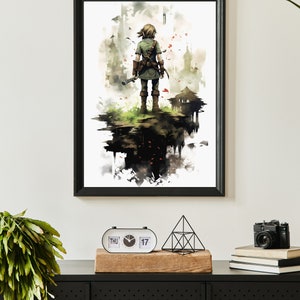 Link Print ~zelda Wall Art~ Breath of the Wild~ Watercolors Print~wall ...