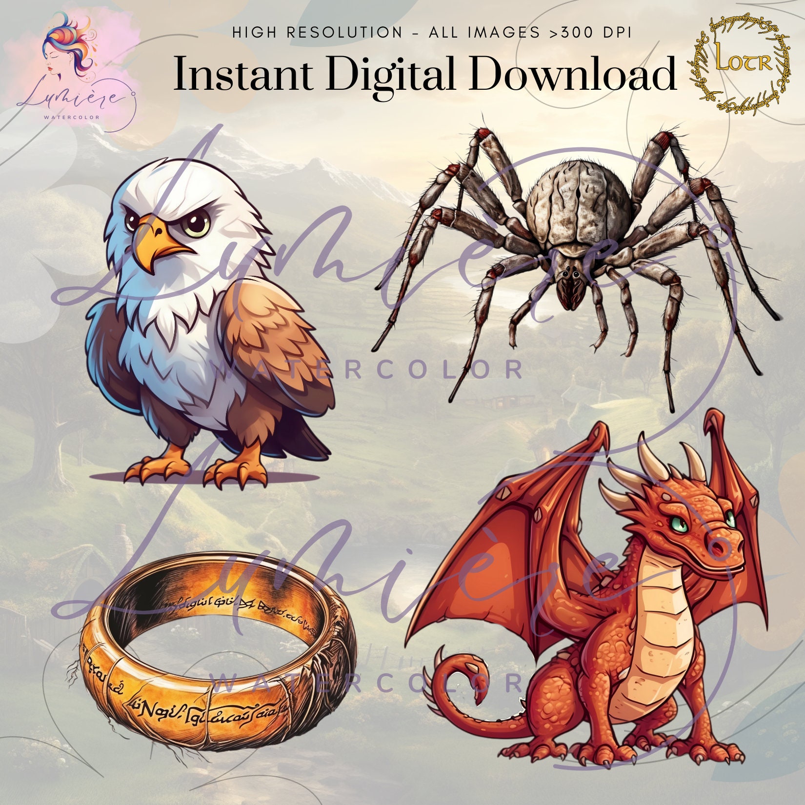 The One Ring 20 Clipart Images High Quality 4K X 4K - Etsy