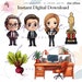 The Office Fan Art Clipart ~ Set of 25+ Iconic Characters Png ~ Office ...