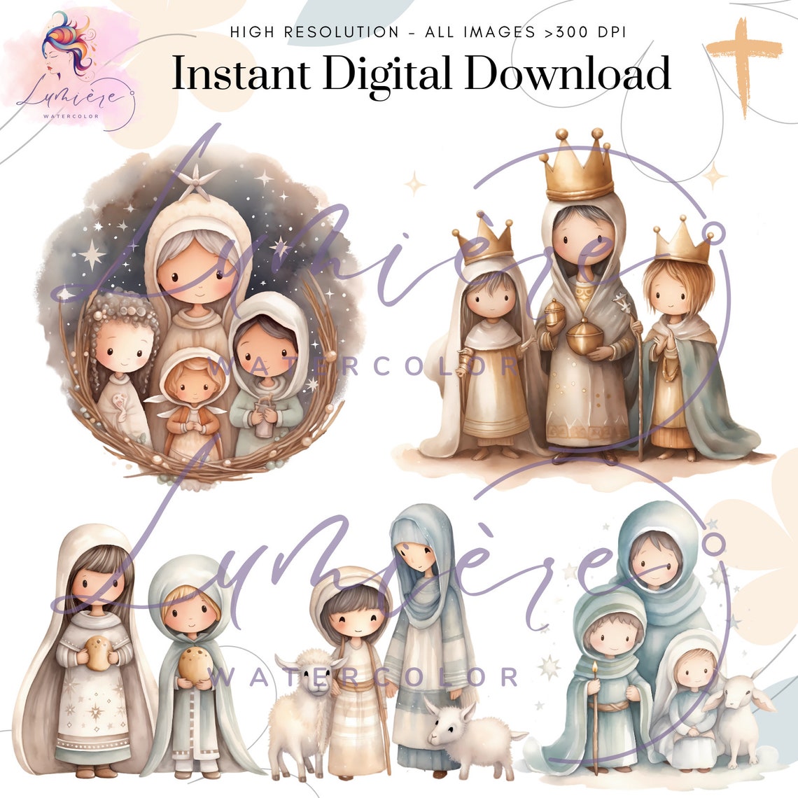 Nativity Scene Clipart~ Nativity Scene PNG~ Jesus Birth Png~ Christmas ...