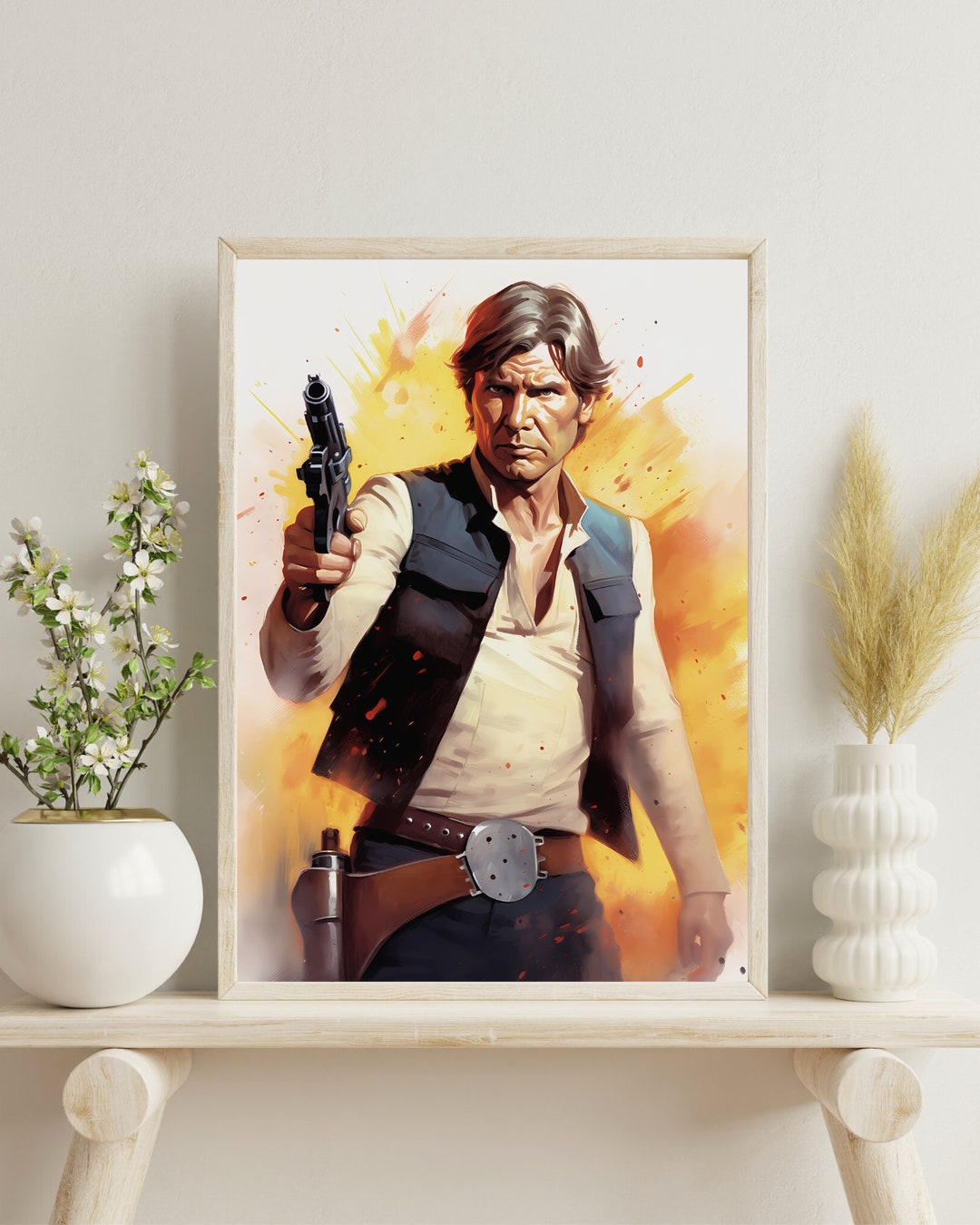 Han Solo Print Han Solo Painting Space Wars Art - Etsy