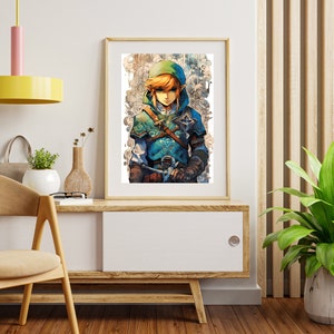 Link Portrait ~ Link Art Collection ~ Princess Zelda ~ Zelda Wall Decor ...