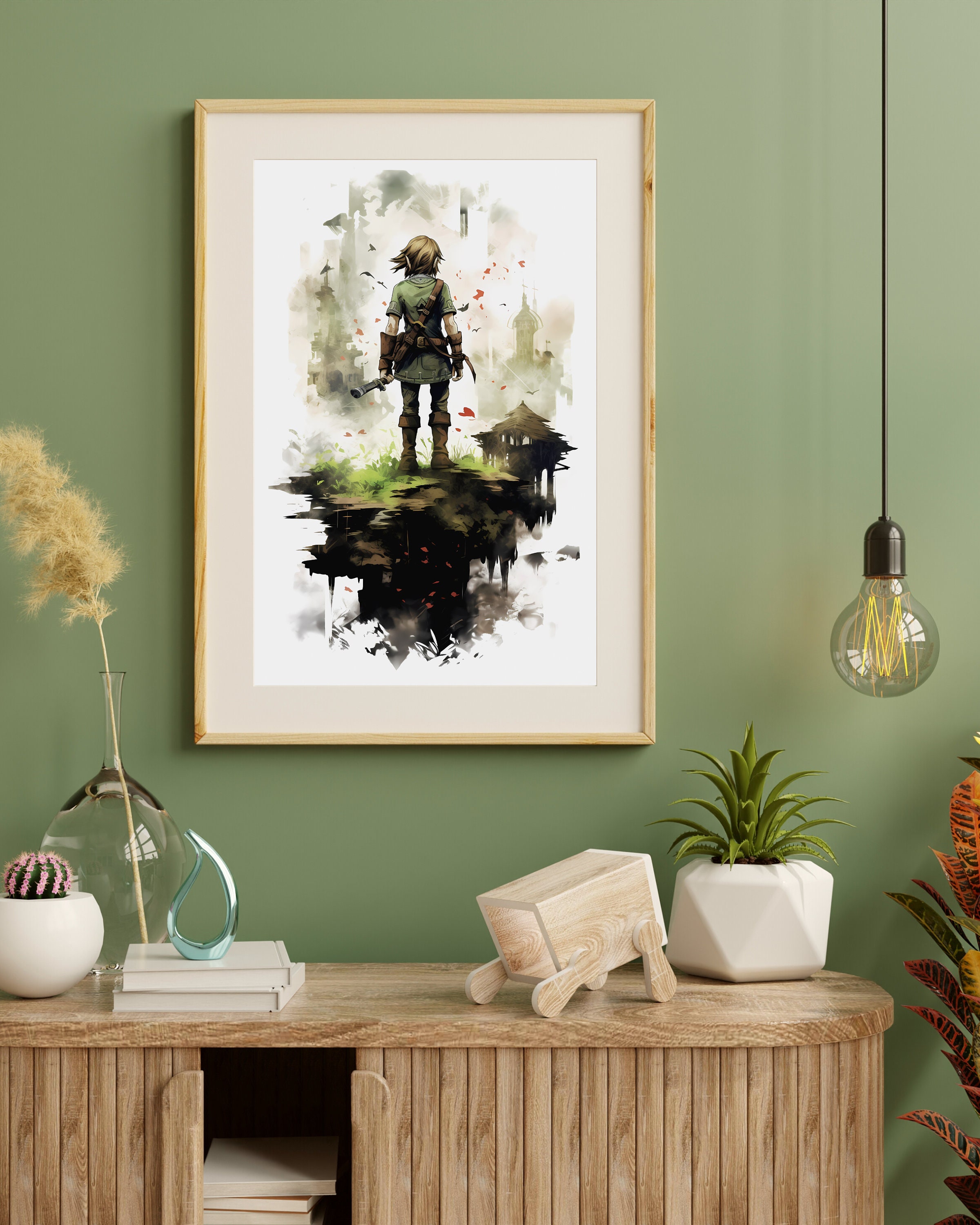 Link Print ~zelda Wall Art~ Breath of the Wild~ Watercolors Print~wall ...