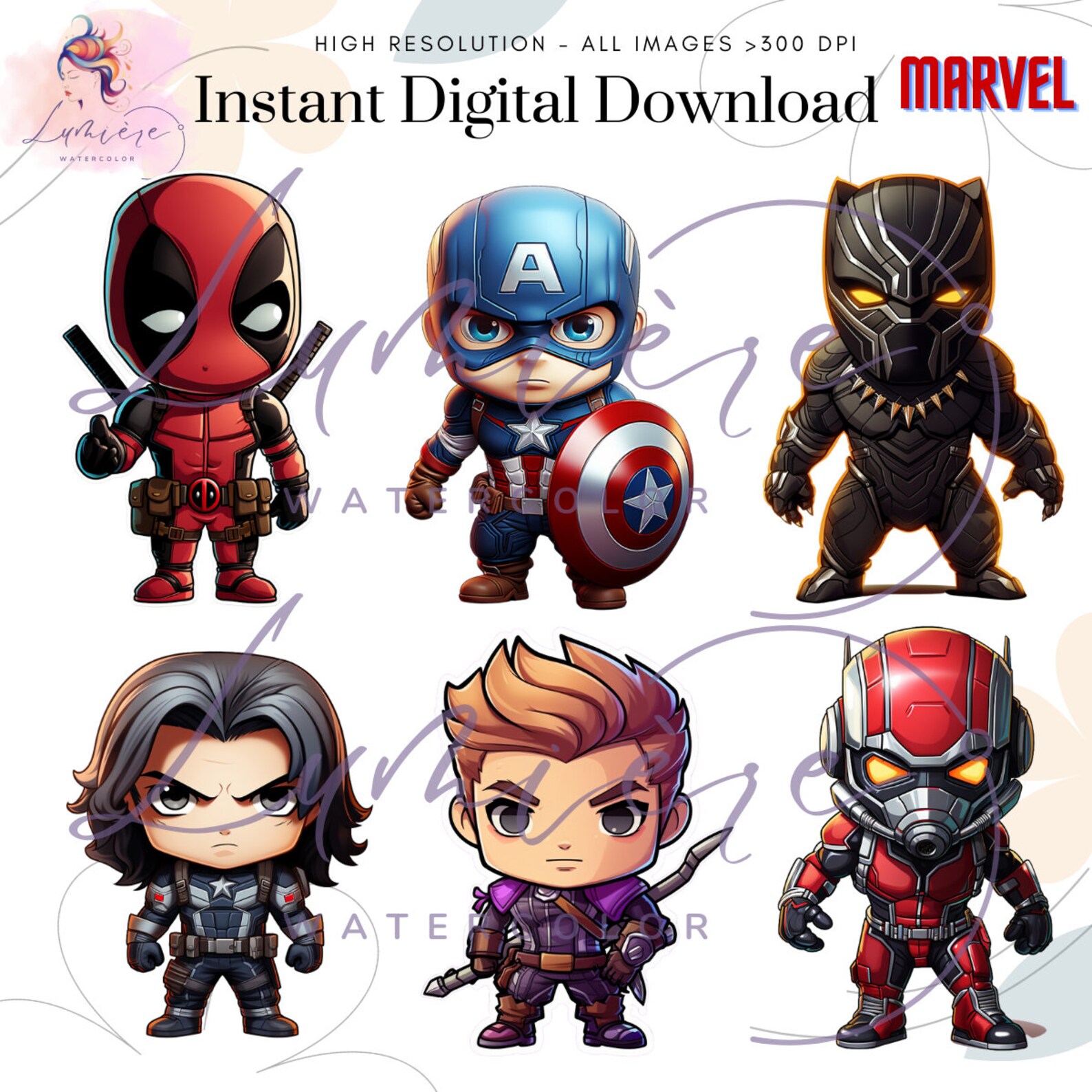Superheroes Clipart Bundle 22 Cute Characters High - Etsy