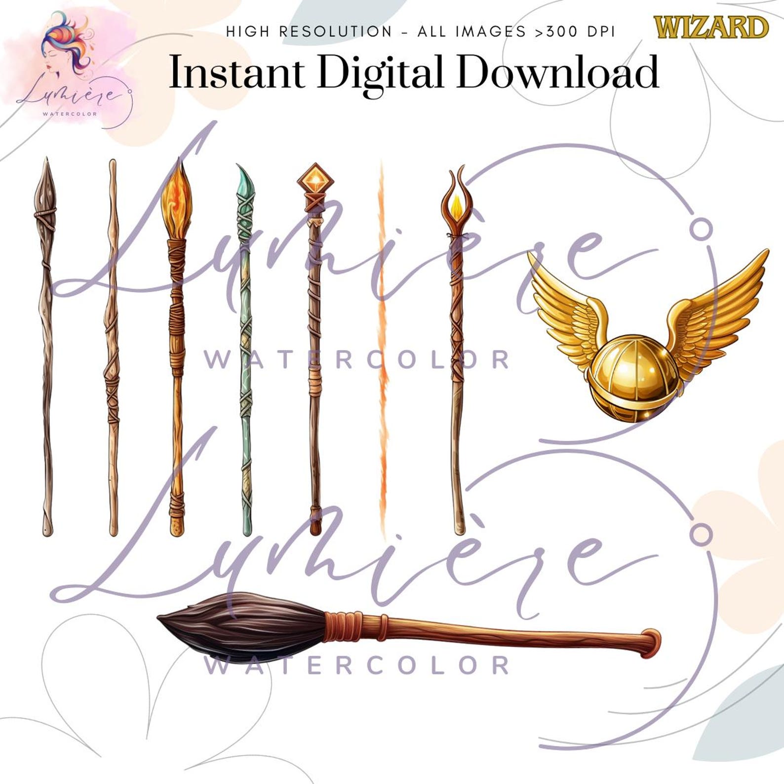 Magic Wizardry Characters ~ Clipart Bundle Set of 25 ~ High Quality Png ...