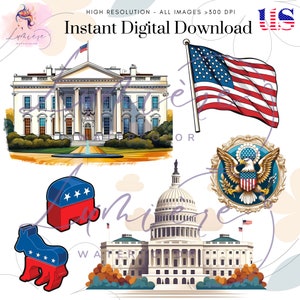 US Presidents Clipart~set of 25 Cute President Caricatures ~capital ...