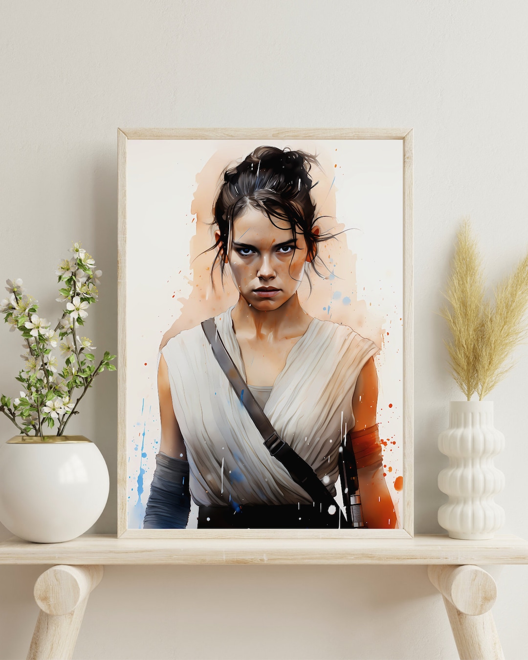 Rey Skywalker Print Rey Skywalker Art Spacewars Painting Watercolors ...