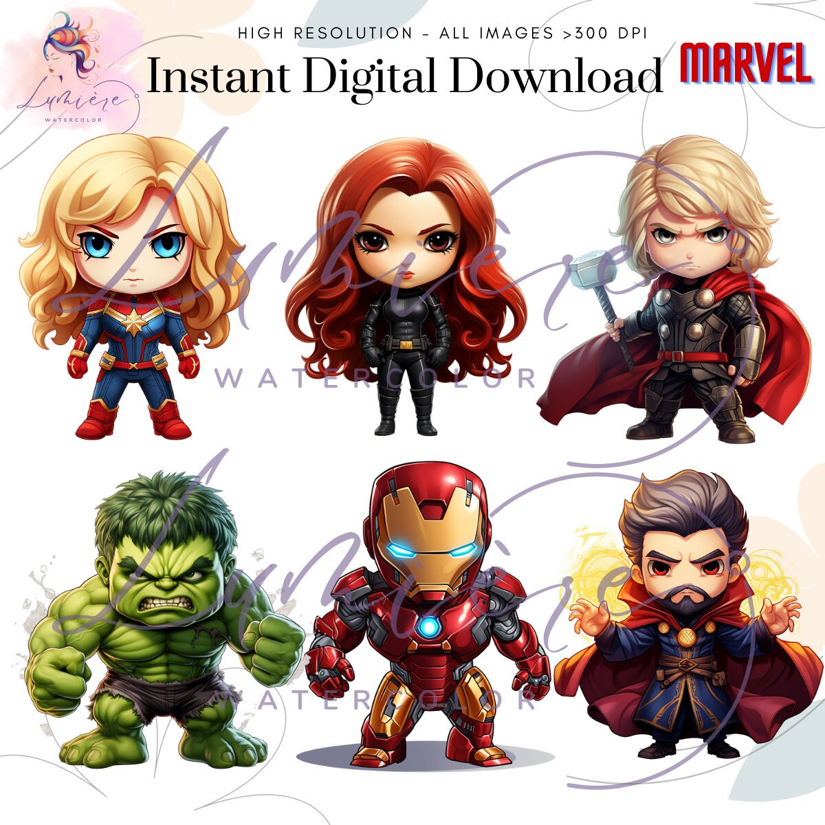 Superheroes Clipart Bundle 22 Cute Characters High - Etsy