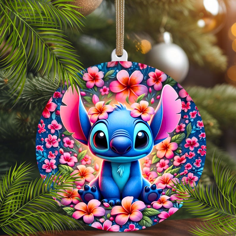 Cartoon Character Sti-tch Wind Spinner PNG, Vibrant Wind Spinner, Round ...