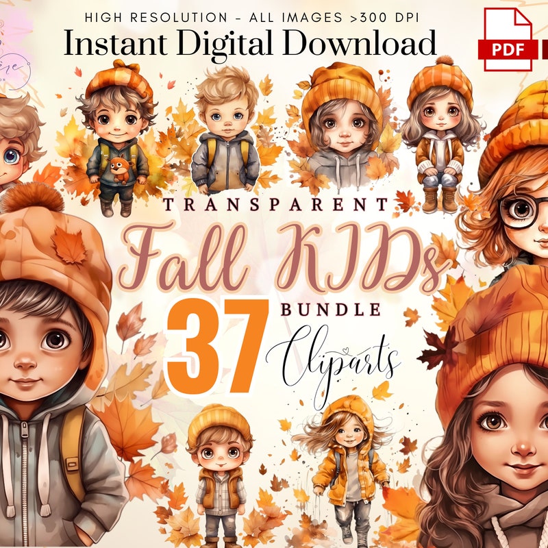 Cute Fall Clipart - Etsy