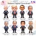 US Presidents Clipart~set of 25 Cute President Caricatures ~capital ...