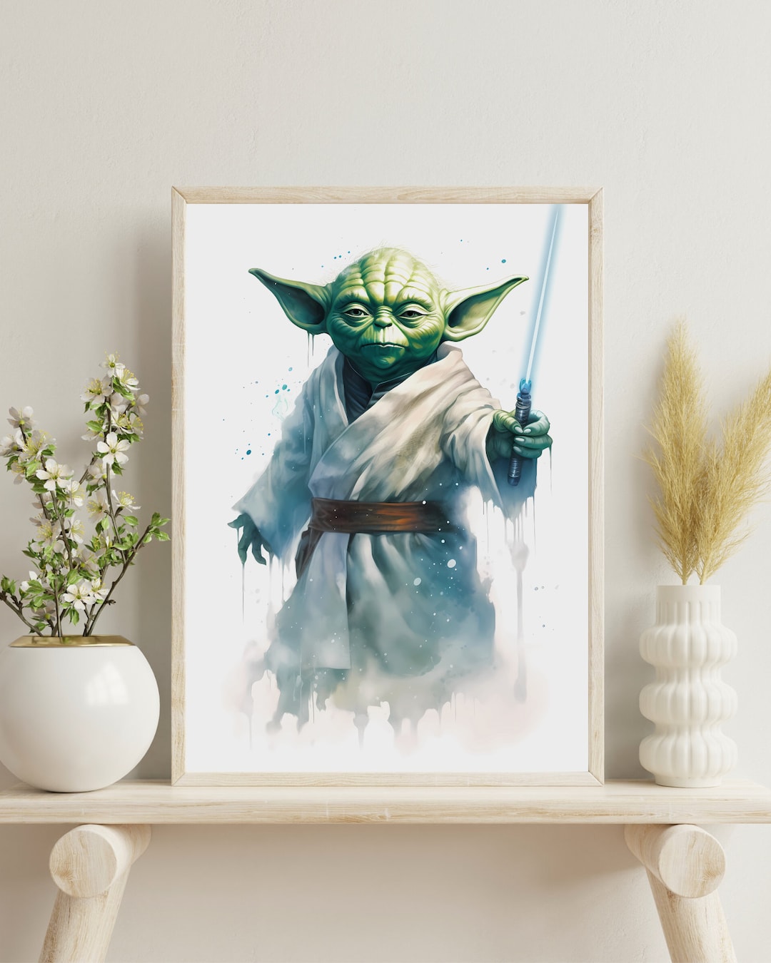 Yoda Jedi Master Print Yoda Painting Space Wars Art Watercolors Wall ...