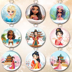 3D Christmas Princess Ornaments ~ Snowglobe Ornaments ~ Printable Round ...