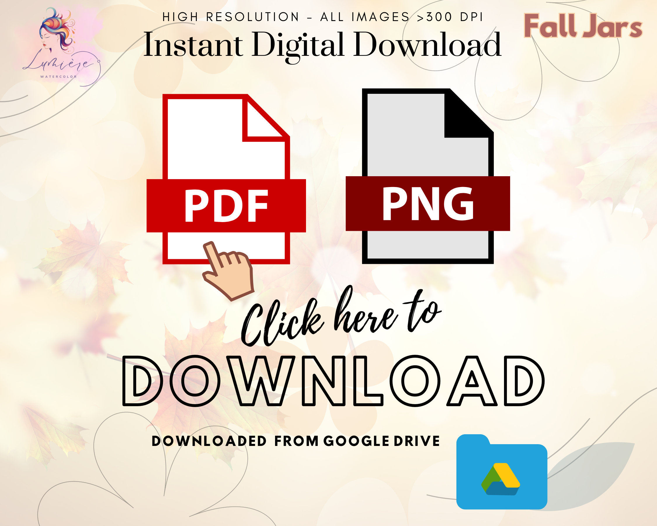 Fall Jar Clipart~ 48 Watercolor Jar PNG~ Autumn Landscape~ Scarecrow ...