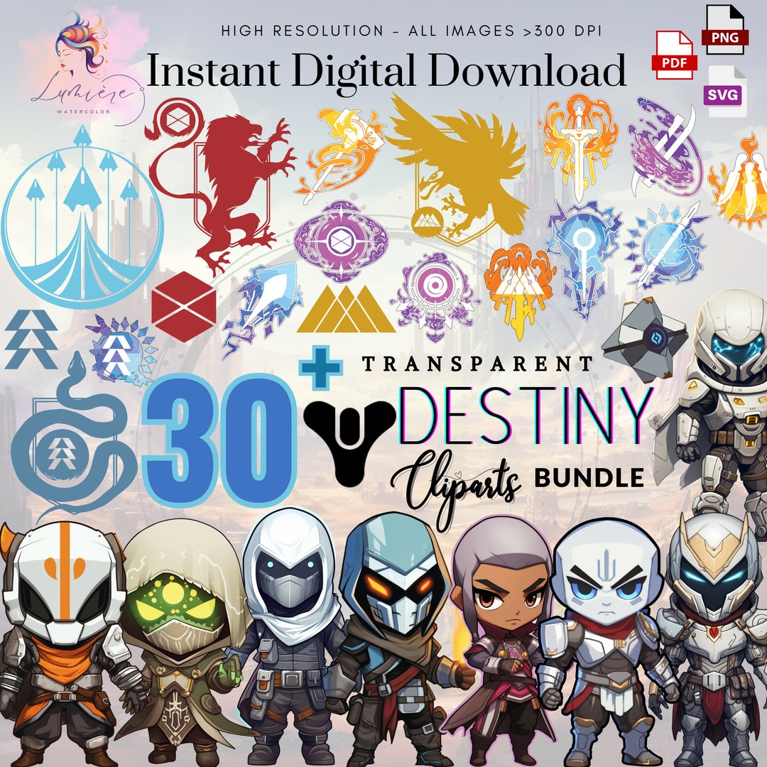 Destin-y Clipart Kawaii Destin PNG Set of 30 Clipart Cute Logos ...