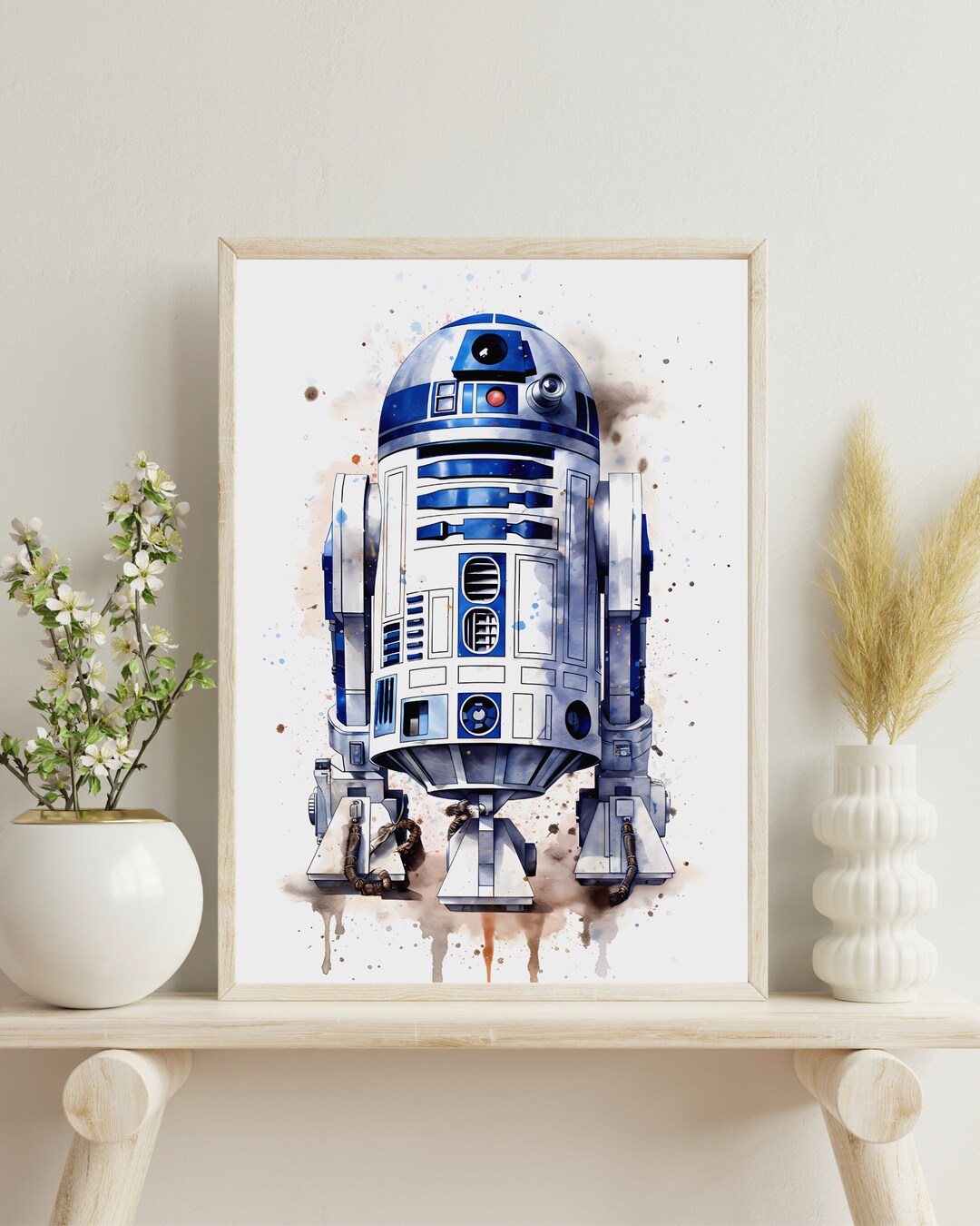 R2-D Print R2-D Watercolor Painting Space Wars Fan Art Watercolors Wall ...