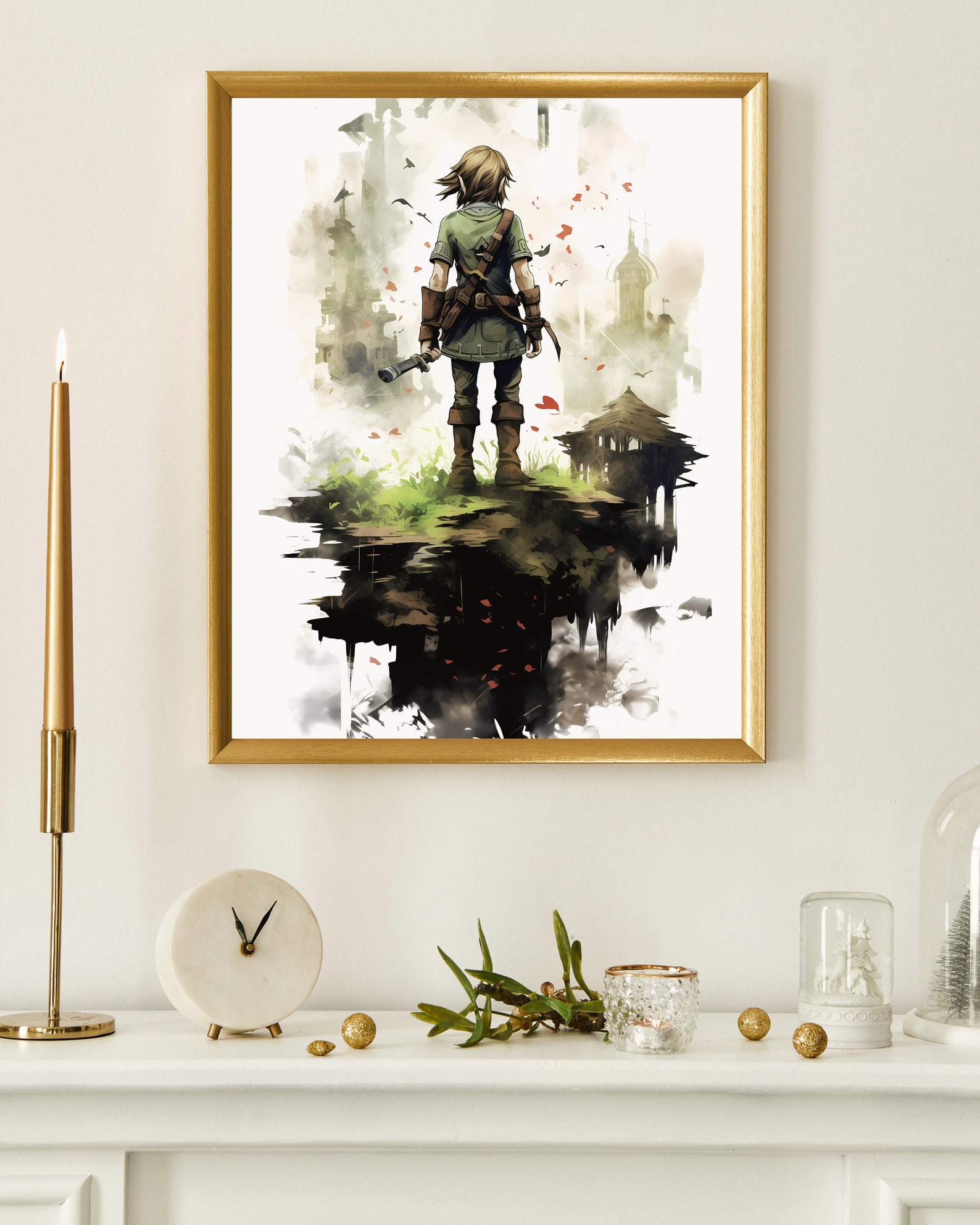 Link Print ~zelda Wall Art~ Breath of the Wild~ Watercolors Print~wall ...