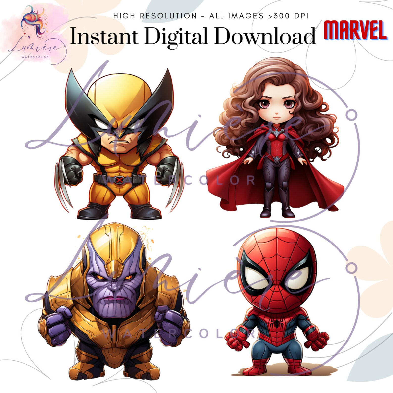 Superheroes Clipart Bundle 22 Cute Characters High - Etsy