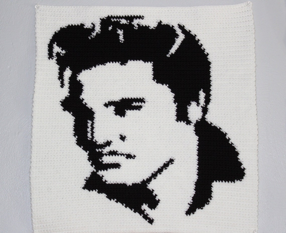 Elvis Crochet Graphgan Tapestry - Etsy