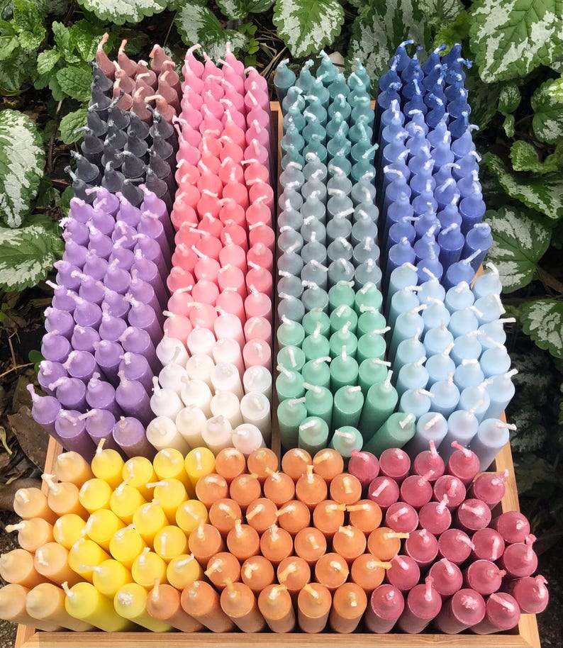 Mini Wish Candles: Colored Ritual Chime Candles., Handmade - Etsy Australia