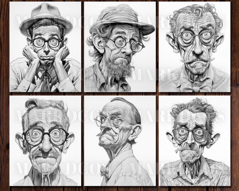 51 Conservative Man Coloring Book | Grayscale Coloring Book for Adults ...