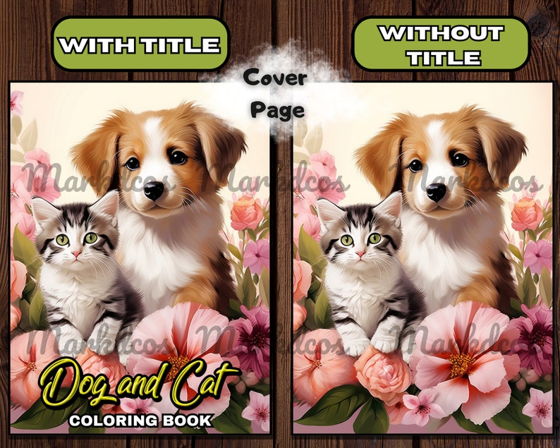 30 Cute Dog and Cat Coloring, Adults & Kids Coloring Pages, Grayscale ...