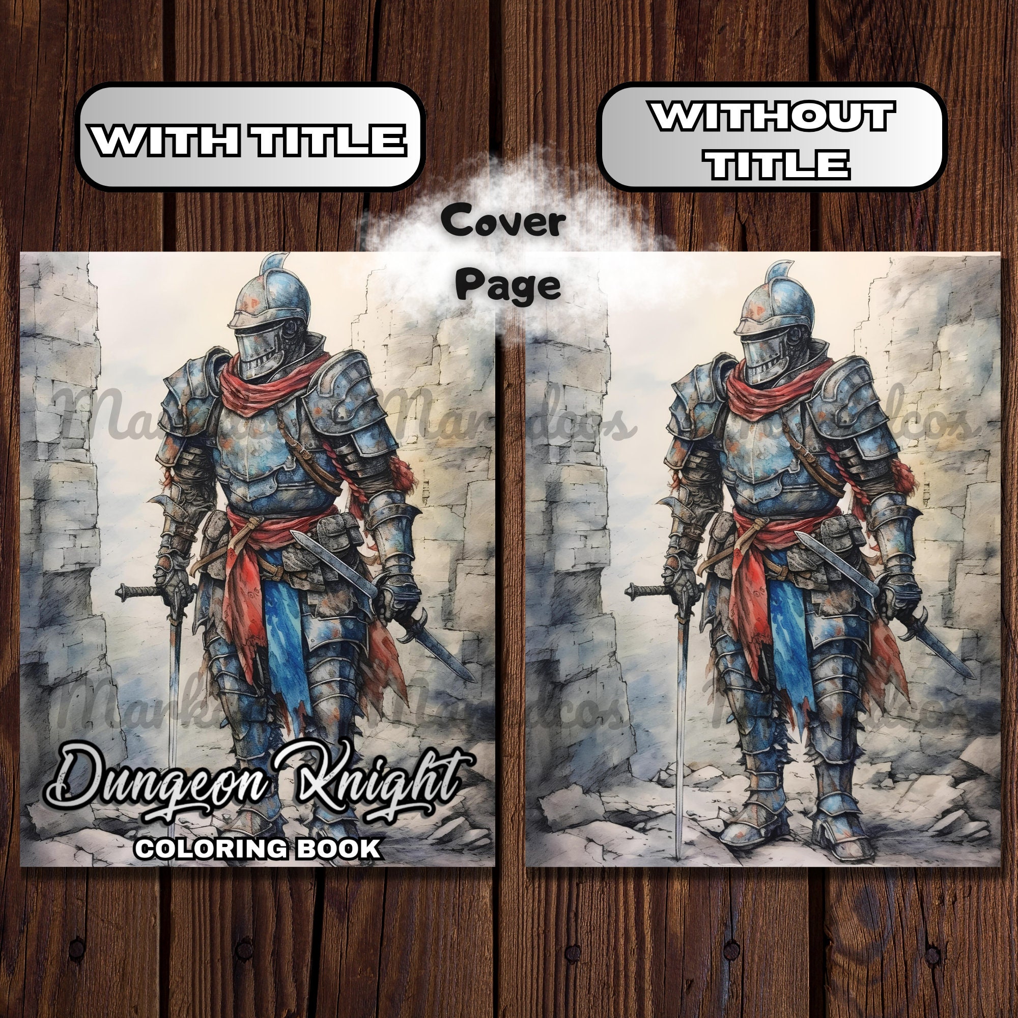 30 Knight Coloring Book, Adults & Kids Coloring Pages, Grayscale Coloring Book, Digital Download ...