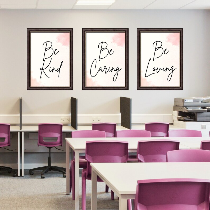 Be Loving Be Caring Be Kind Printable Poster for Playroom, Classroom ...