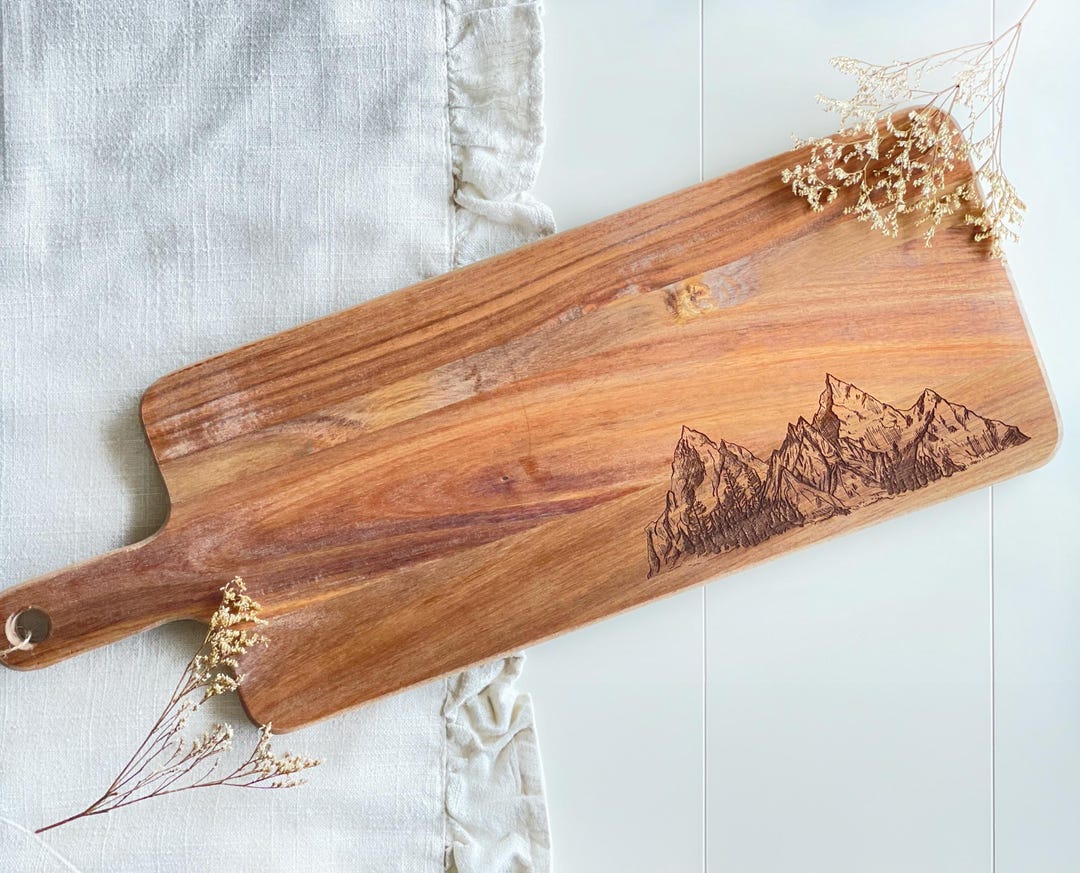 Custom Engraved Acacia Cutting Board, Food Safe and Ready to Use Custom ...