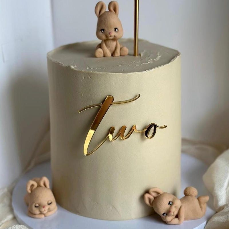 Bunny Cake Topper - Etsy