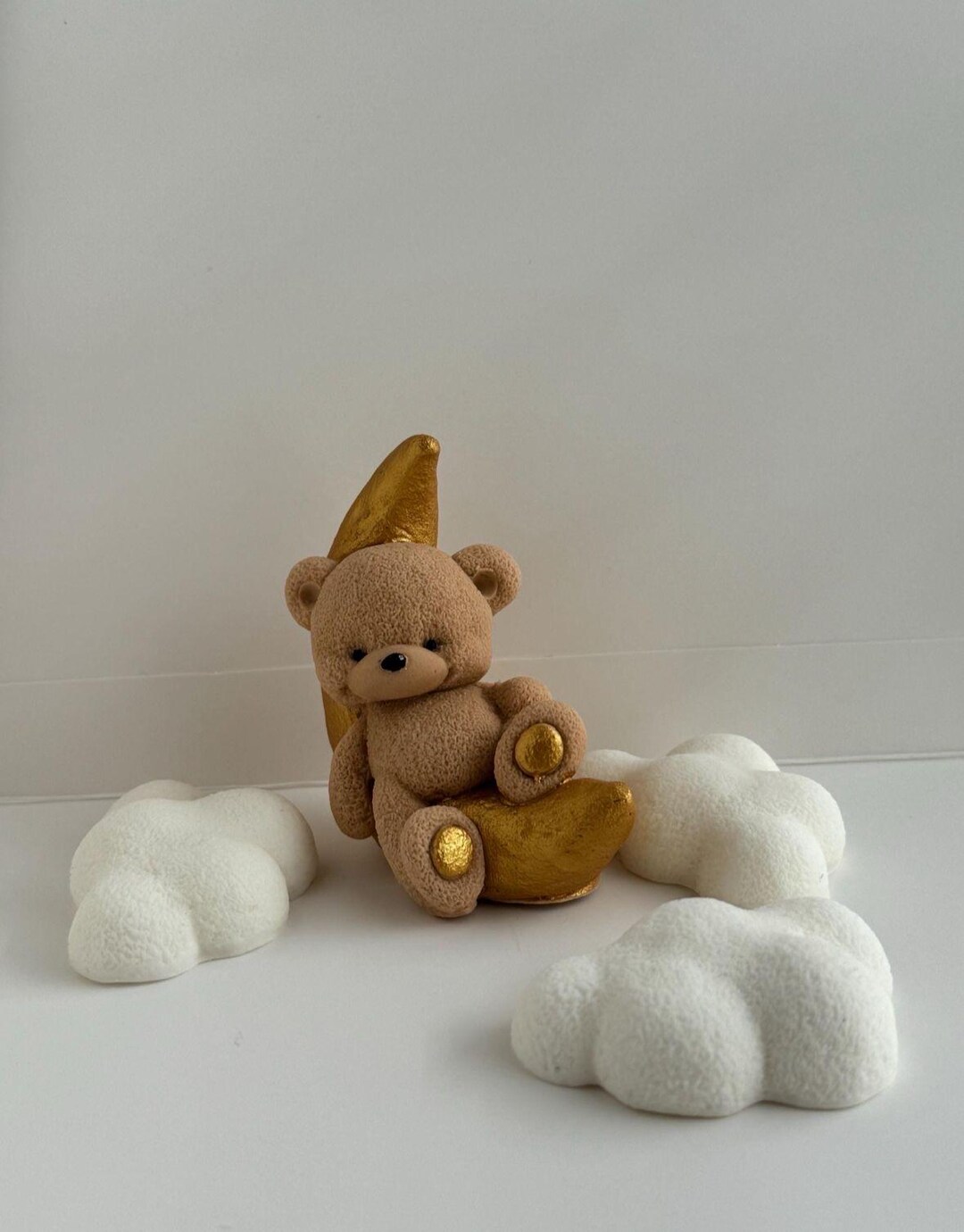 Fondant Teddy Bear,moon and Clouds - Etsy