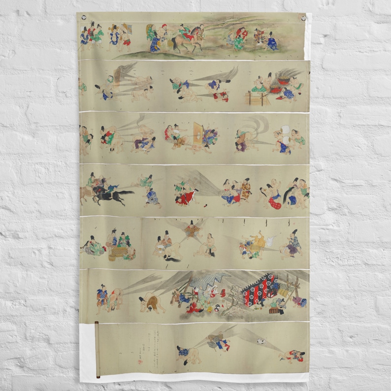 Fart War Flag | He-gassen, Vintage Japanese Art Scroll | Japanese Fart ...