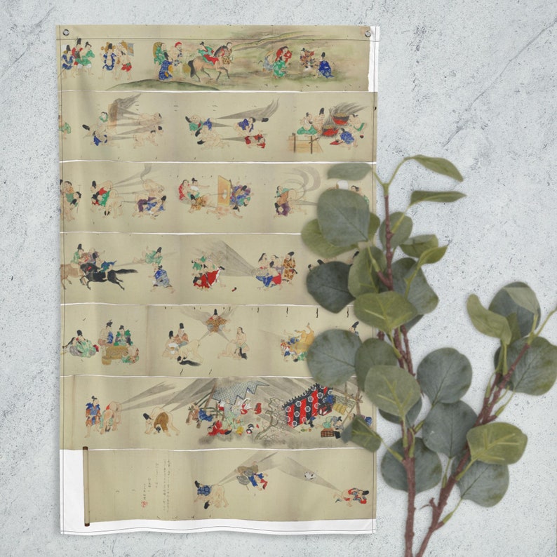 Fart War Flag | He-gassen, Vintage Japanese Art Scroll | Japanese Fart ...
