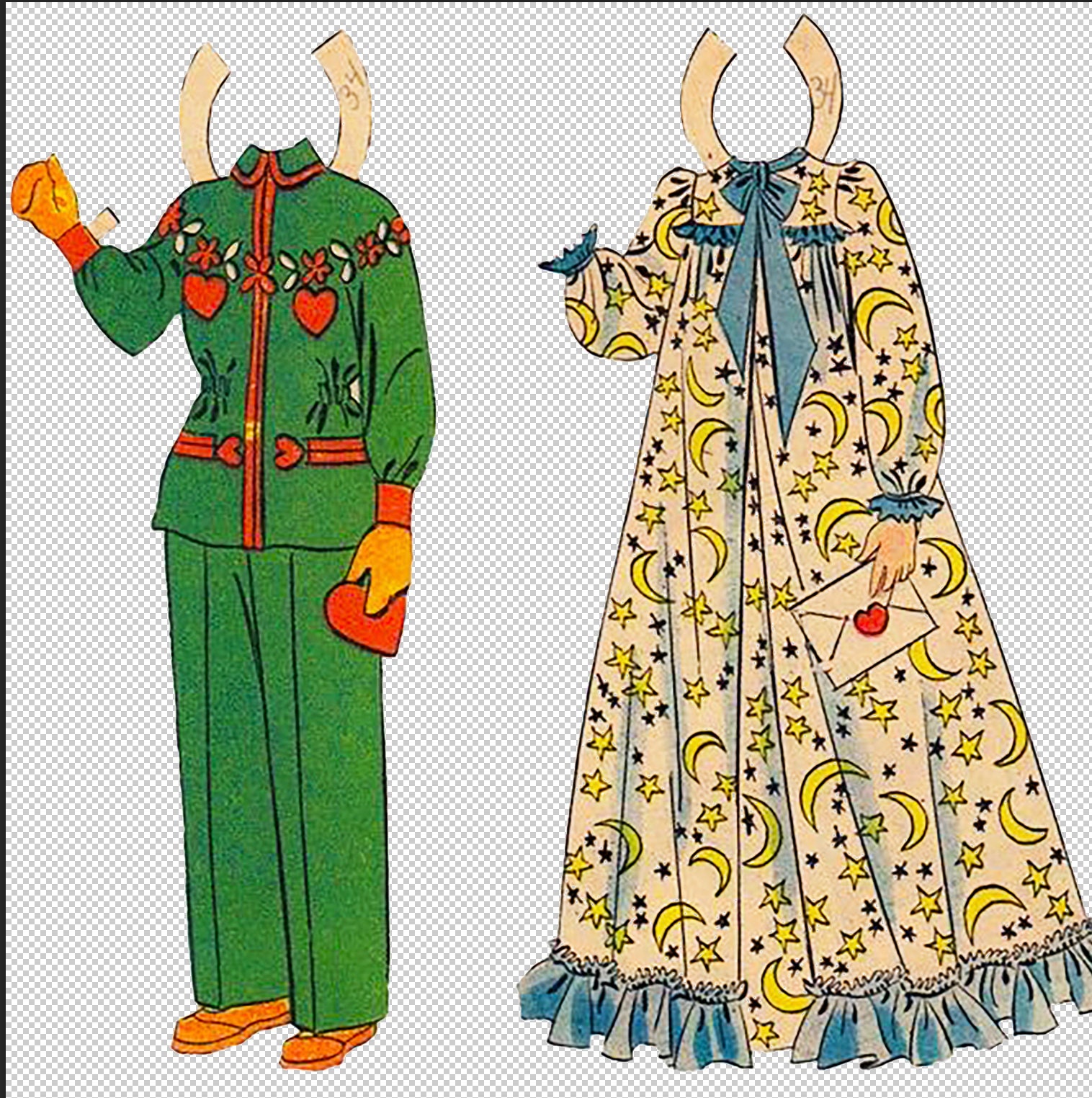 Printable Vintage Valentine's Day Paper Doll With Cut Out Dresses Lucy ...