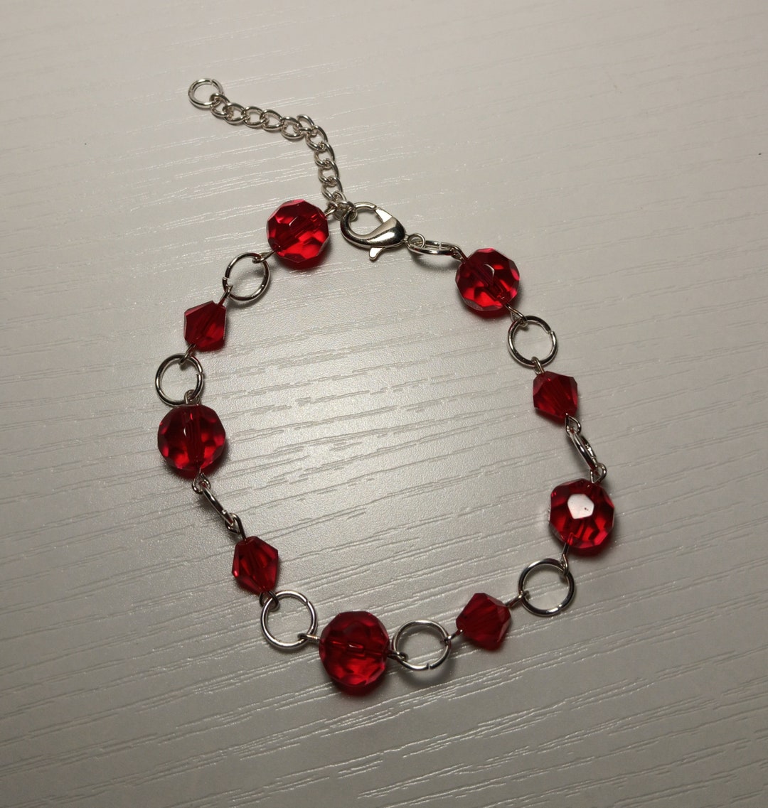 Y2k Goth/emo Chain Beaded Bracelet - Etsy