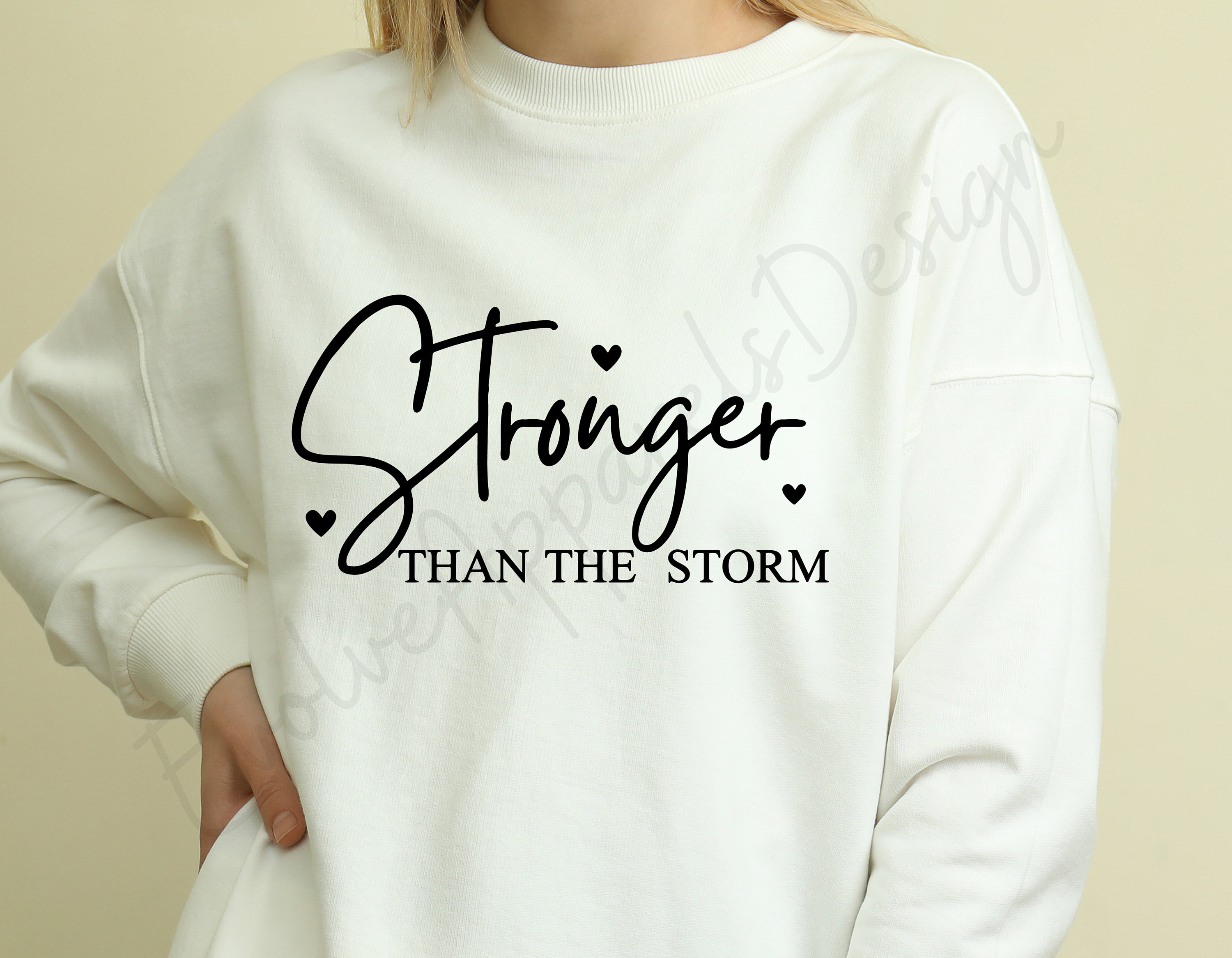 Stronger Than the Storm Svg, Positive Quote Svg, Inspirational Quotes ...