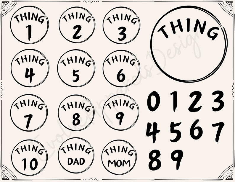 Thing 1 Thing 2 SVG Cut File, Thing Dad Svg,,thing Mom Svg,thing Svg ...