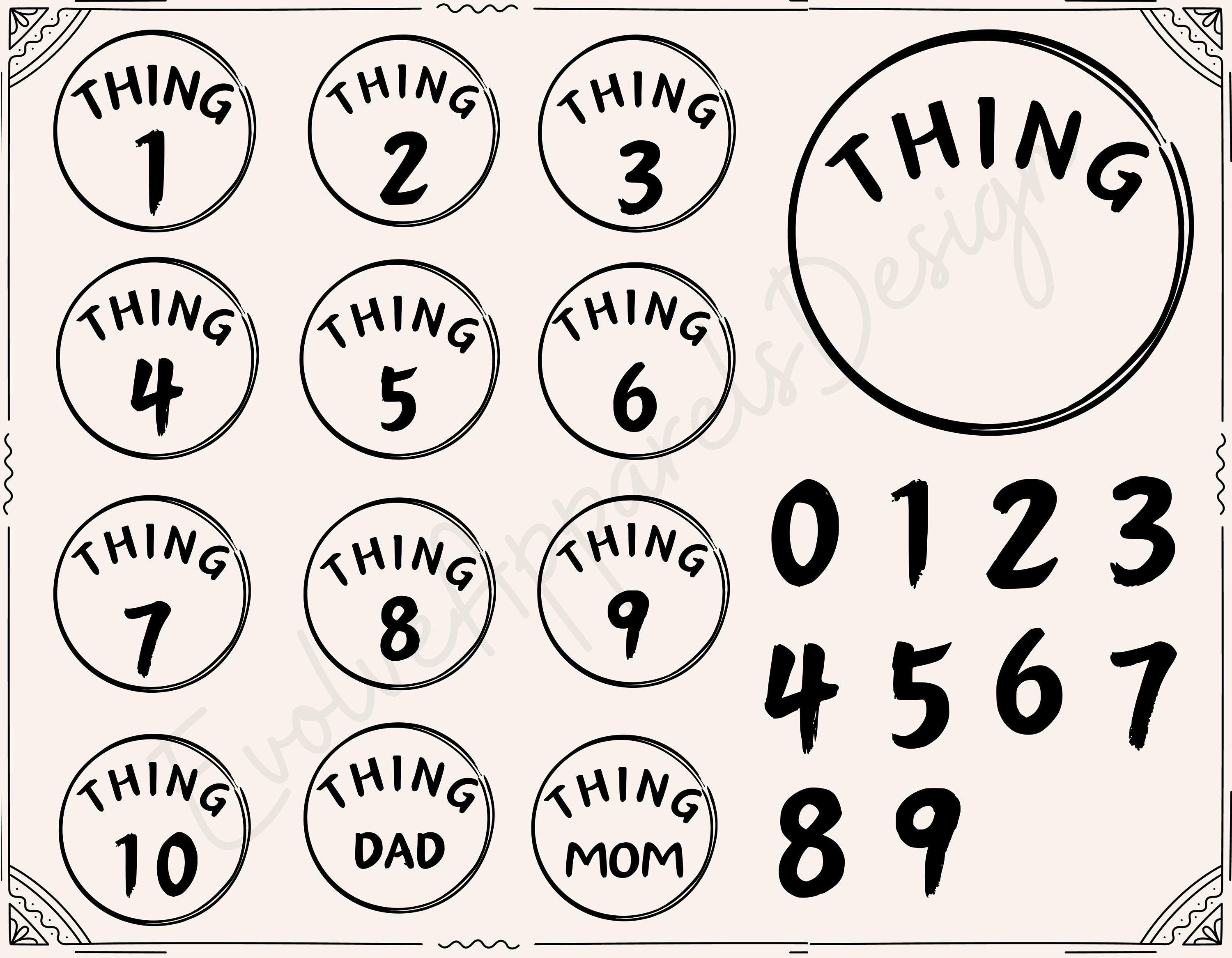 Thing 1 Thing 2 SVG Cut File, Thing Dad Svg,,thing Mom Svg,thing Svg ...