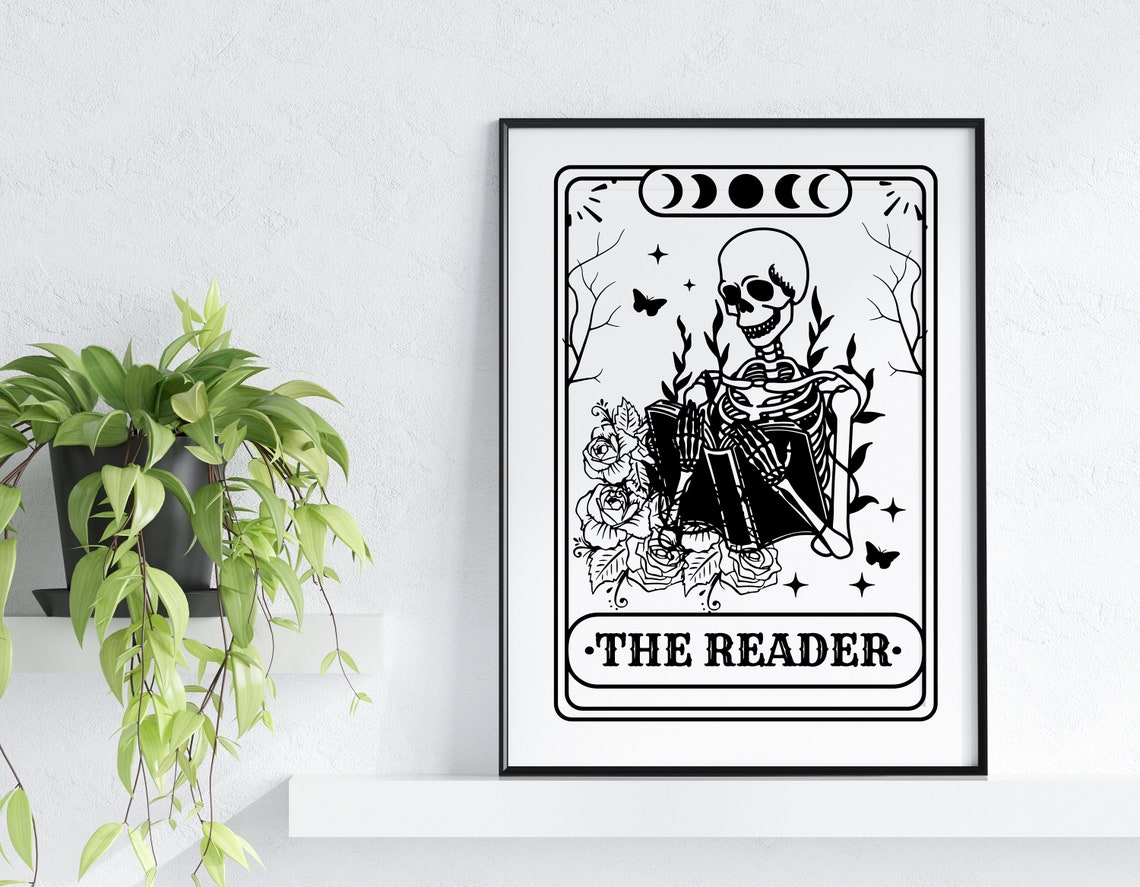 The Reader Tarot Card SVG, the Reader Svg, Reading Svg, Book Lover Svg ...