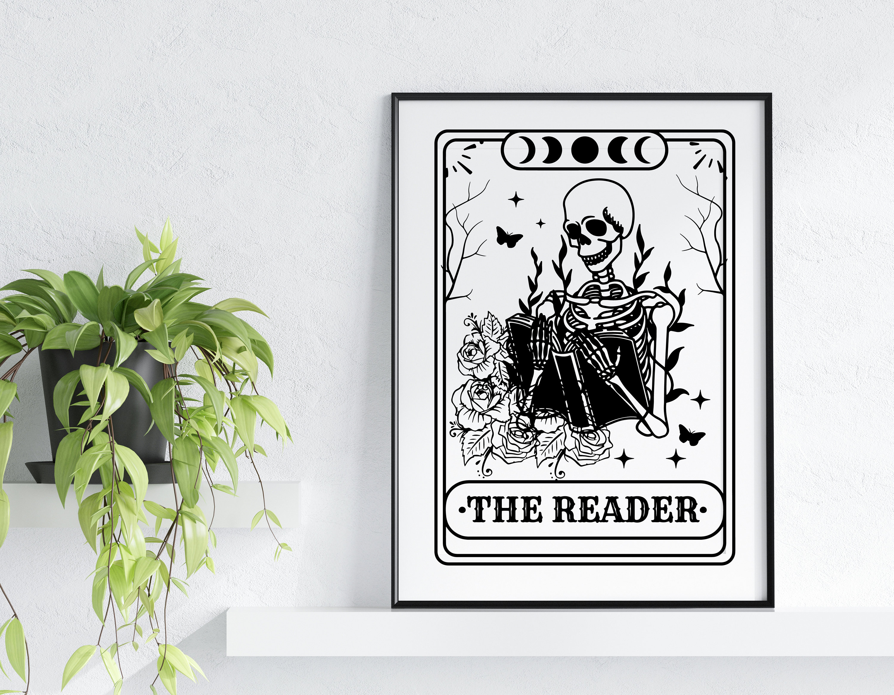 The Reader Tarot Card SVG, the Reader Svg, Reading Svg, Book Lover Svg ...