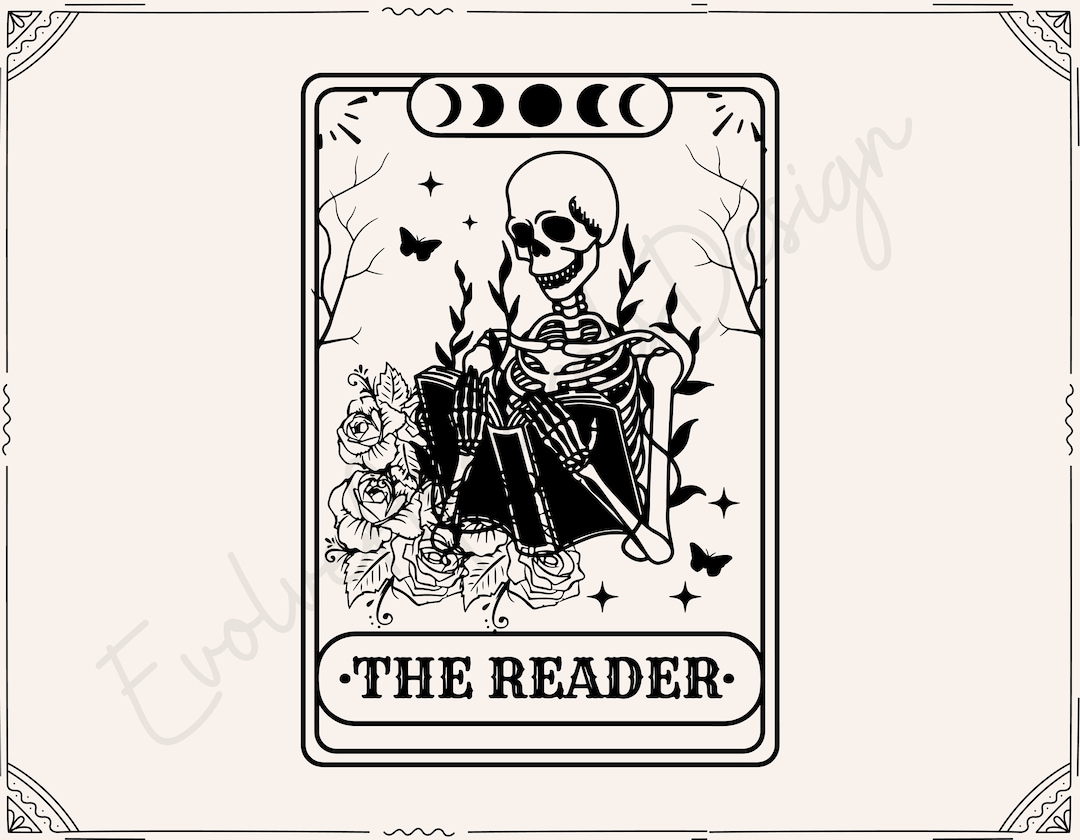 The Reader Tarot Card SVG, the Reader Svg, Reading Svg, Book Lover Svg ...